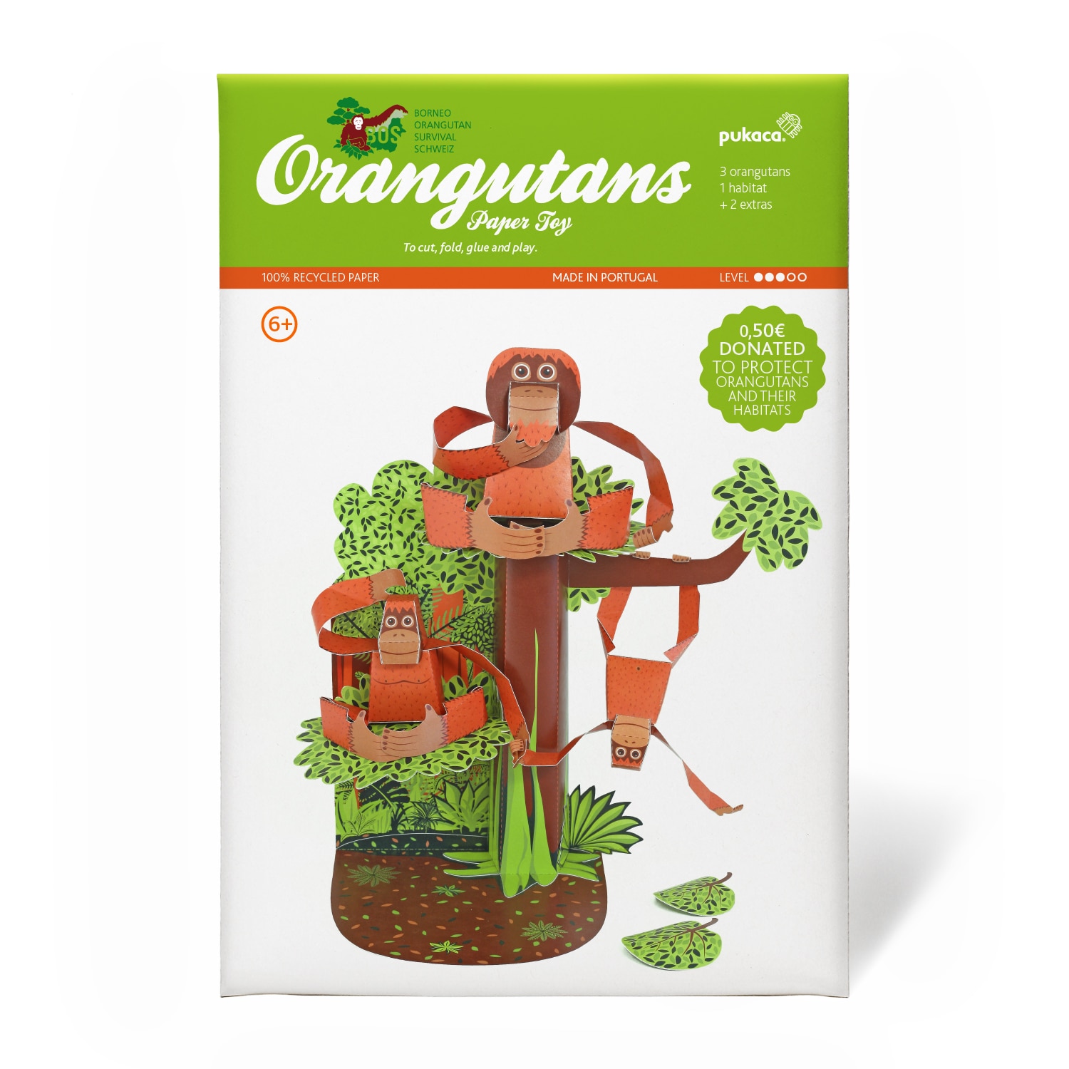 Kézműves készlet PUKACA orángutánokkal játékkészlet készítéséhez papírból - eMAG.hu