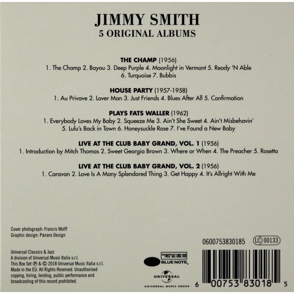 Jimmy Smith: 5 Original Albums [5CD] - eMAG.bg