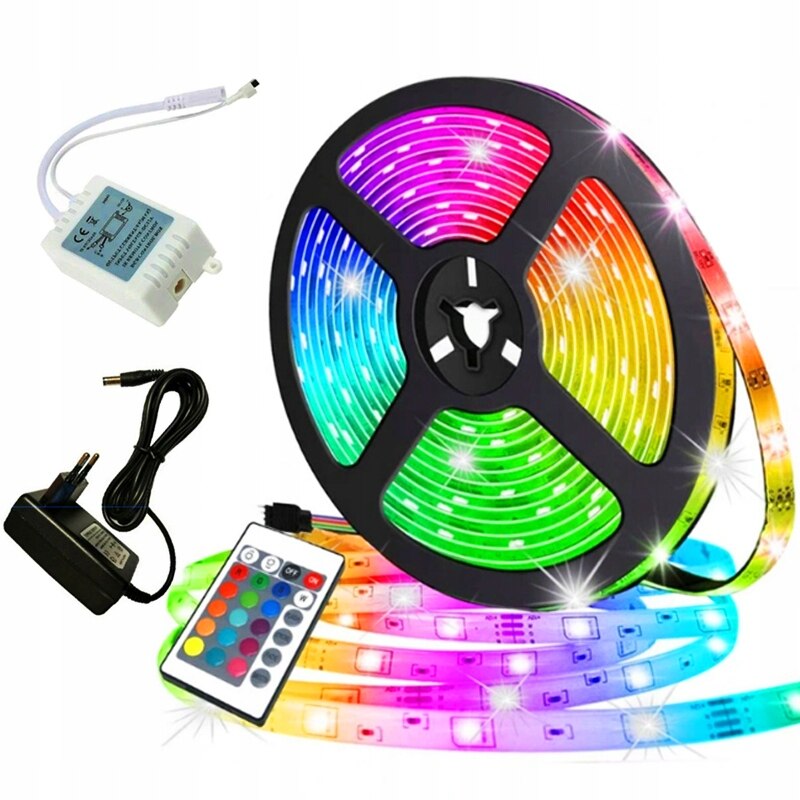 Banda LED colorata cu telecomanda, 5 m - eMAG.ro