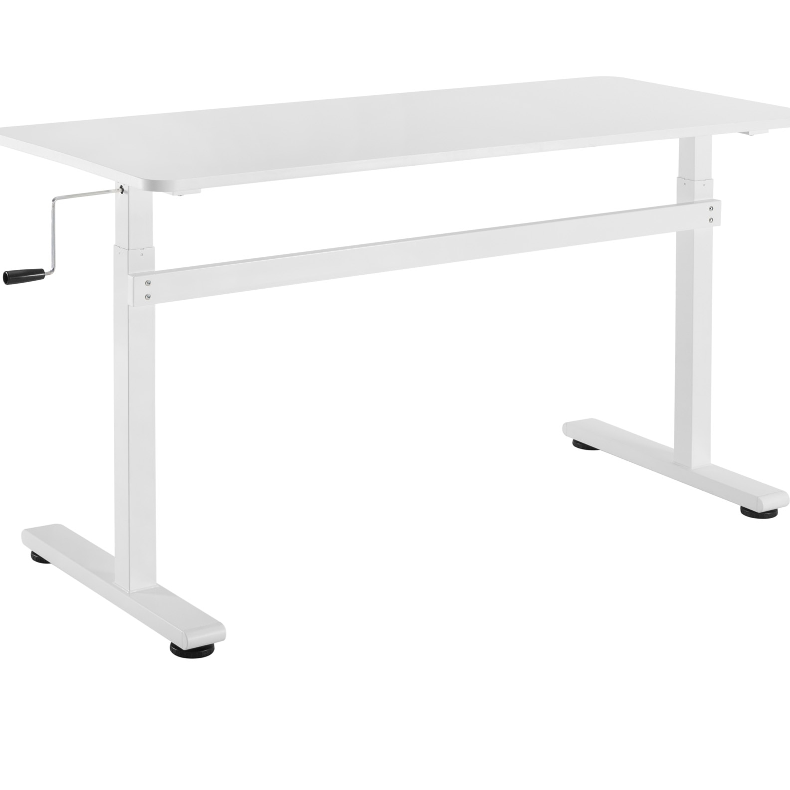 Birou manual, cu inaltime reglabila, A+, 1400x600 mm, Alb - eMAG.ro