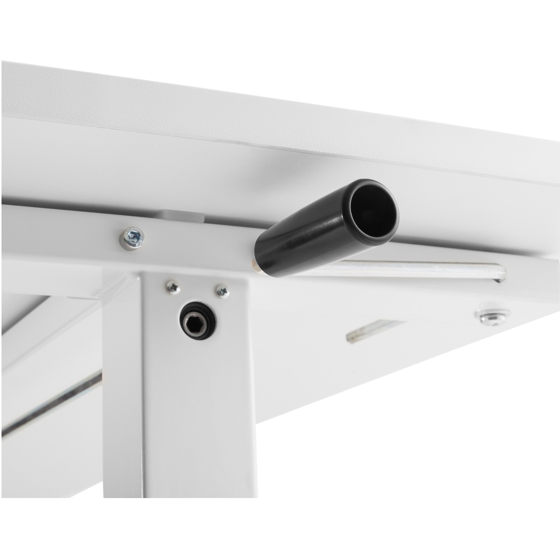 Birou manual, cu inaltime reglabila, A+, 1400x600 mm, Alb - eMAG.ro