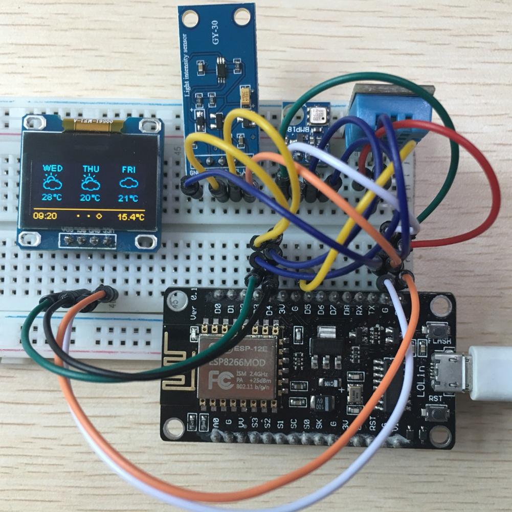 Kit statie meteo compatibila Arduino, afisaj OLED - eMAG.ro