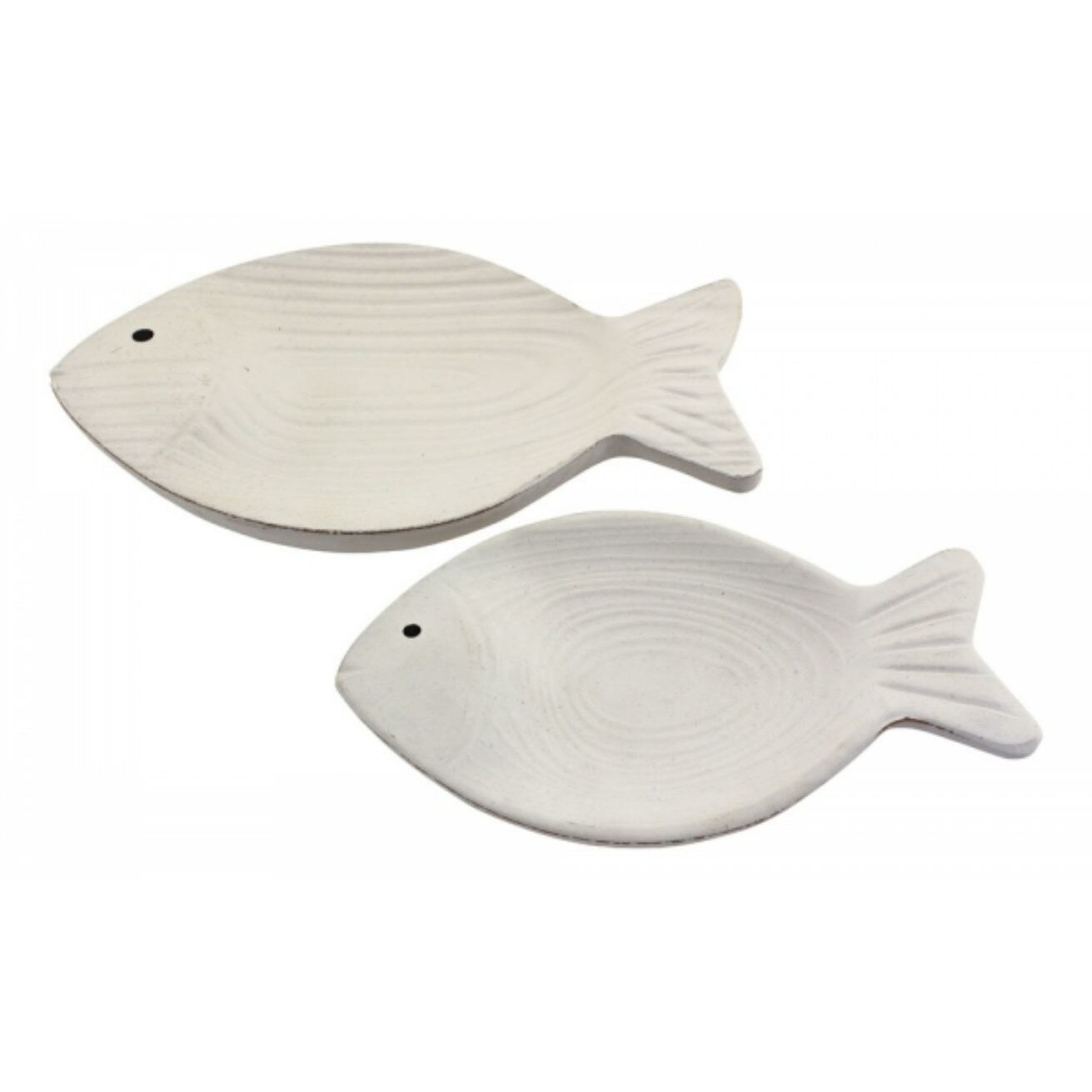 Set 2 tavi din lemn vopsit, model cu peste,20x12x2/24x15x2,5cm - eMAG.ro