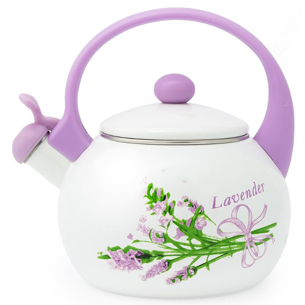 Fierbator traditional emailat cu fluier 2,2 litri MeyerHoff Lavanda ...