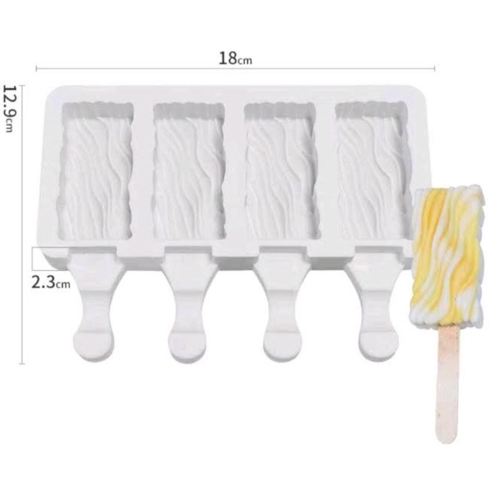 Jégkrém készítő forma, hullámos, szilikon, 12,9 × 18 cm - eMAG.hu