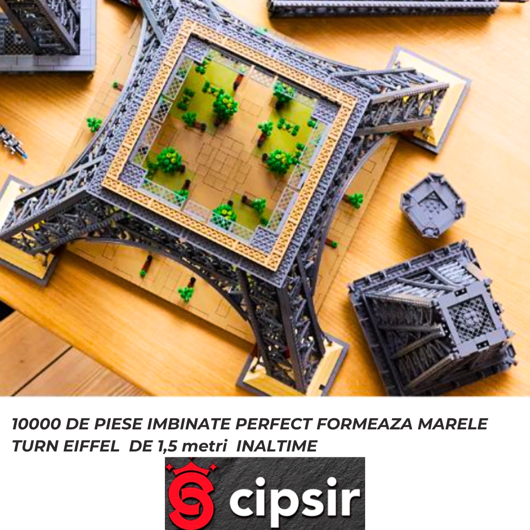 Set Constructie 3D, turnul Eiffel, 150 cm inaltime, 10000 piese cu ...