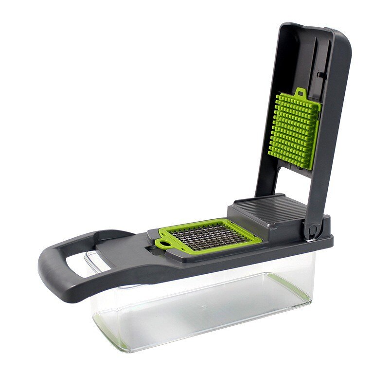 Tocator multifunctional de legume si fructe 14 in 1, lame inox si maner ...