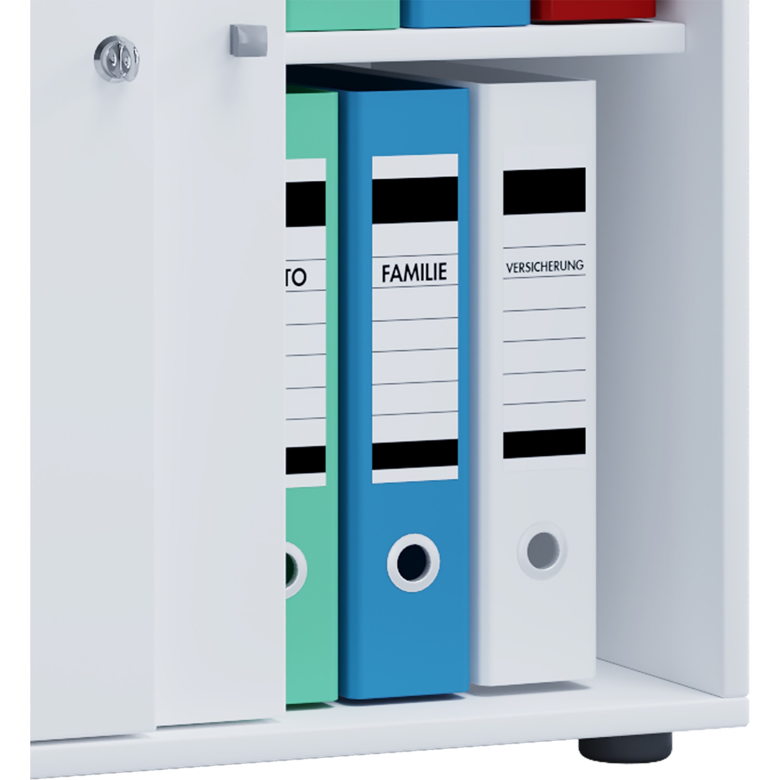 Dulap birou cu 2 usi glisante si incuietoare Lona, Alb - eMAG.ro