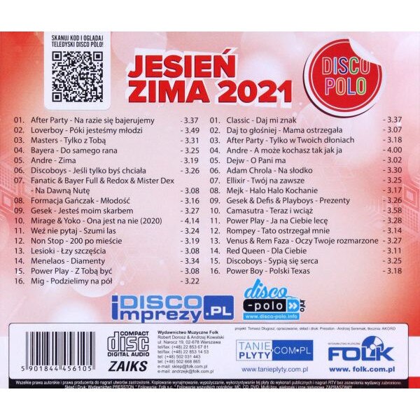 Disco Polo Jesień Zima 2021 [2CD] - eMAG.ro