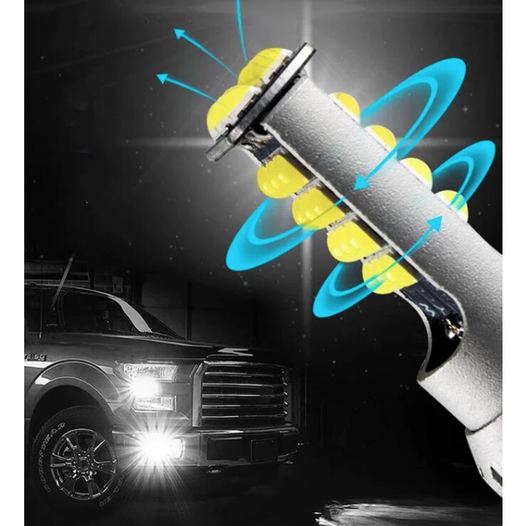 Set 2 becuri auto LED H4 cu doua faze COB - eMAG.ro