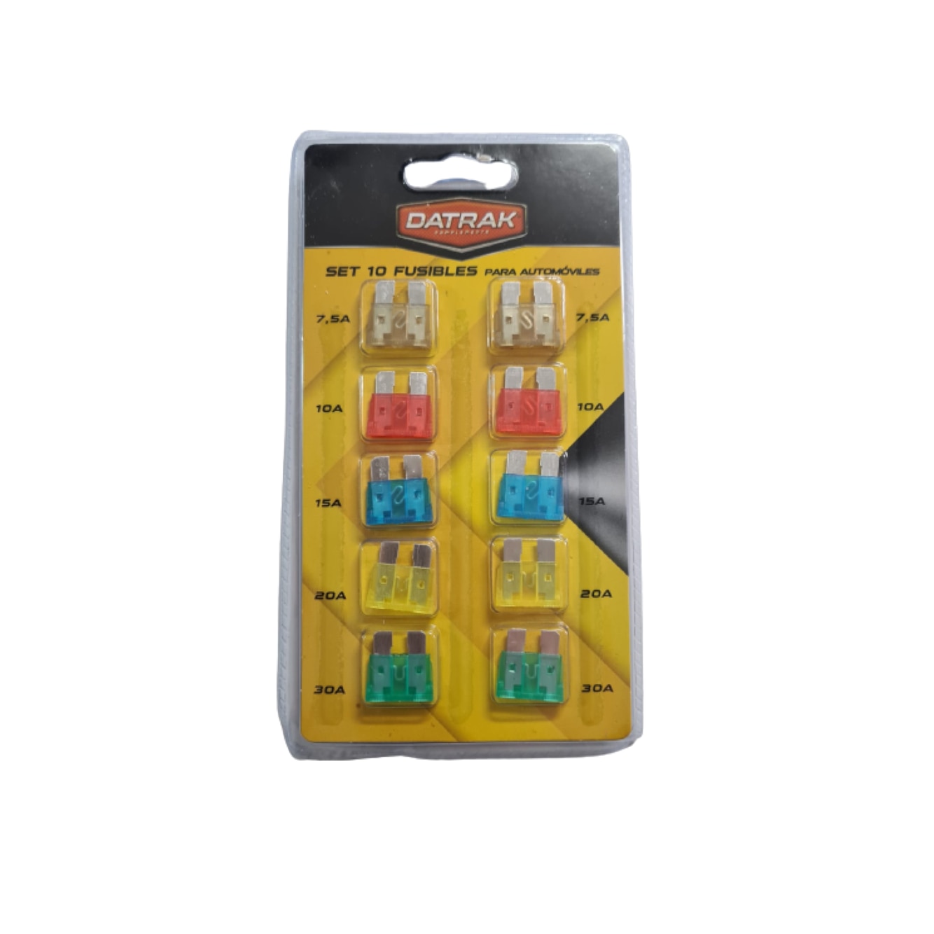 Sigurante auto standard set 10 bucati 2x7.5A 2X10A 2X15A 2X20A 2X30A ...
