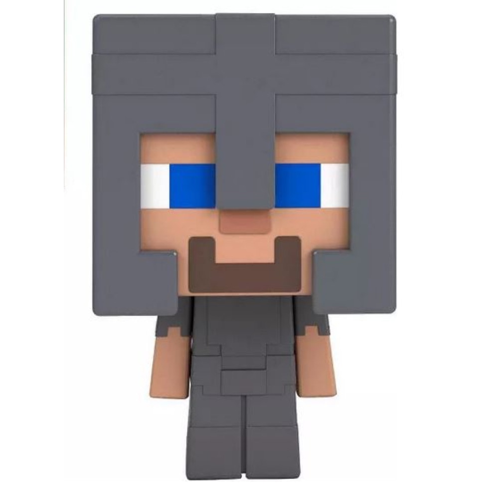 Figurina Mattel Mattel Minecraft Mob Head Minis Steve In Netherite ...