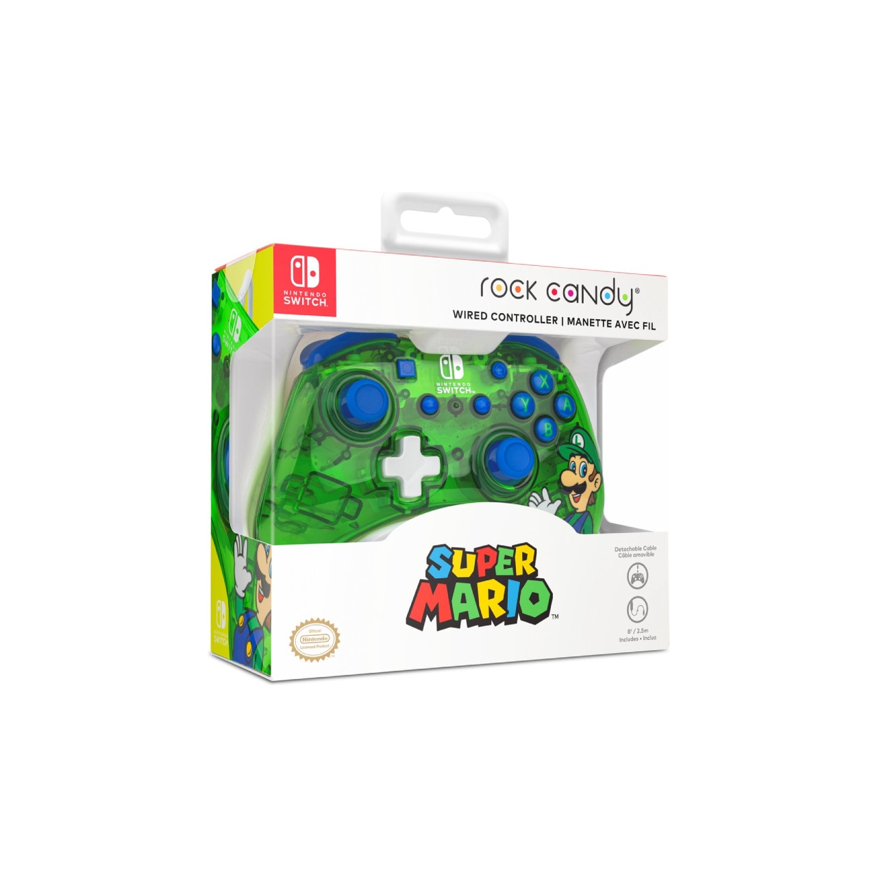 Controller Rock Candy Wired Luigi - Nintendo Switch - eMAG.ro