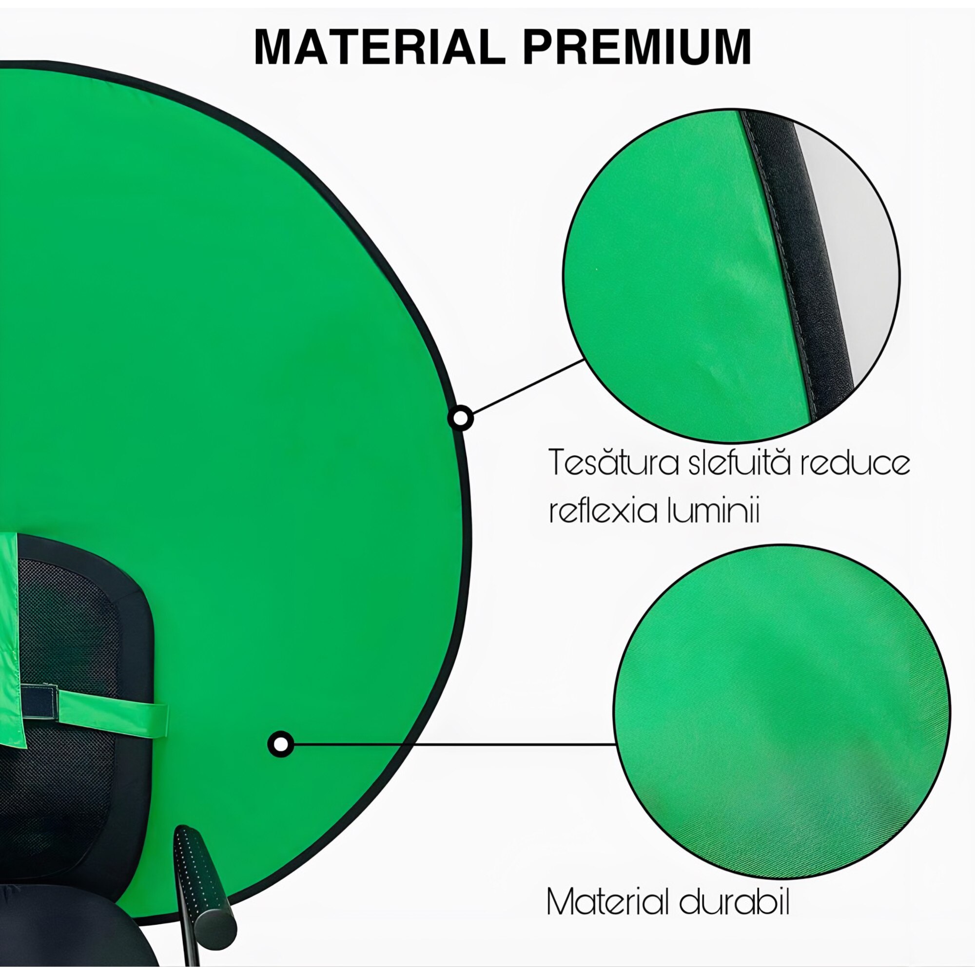 Perete, Fundal Studio Verde, green screen 142 x 142, premium, pentru ...
