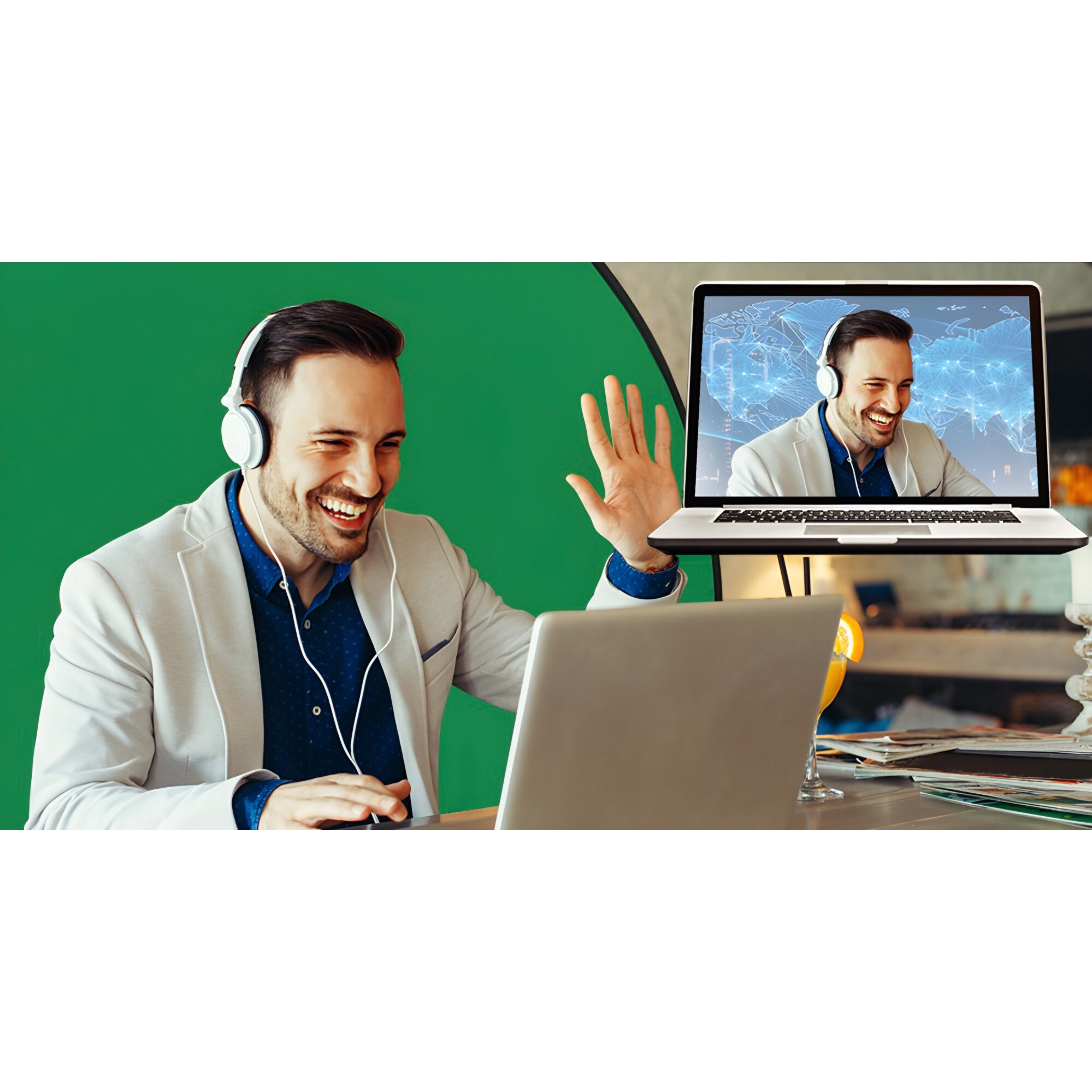 Perete, Fundal Studio Verde, green screen 142 x 142, premium, pentru ...