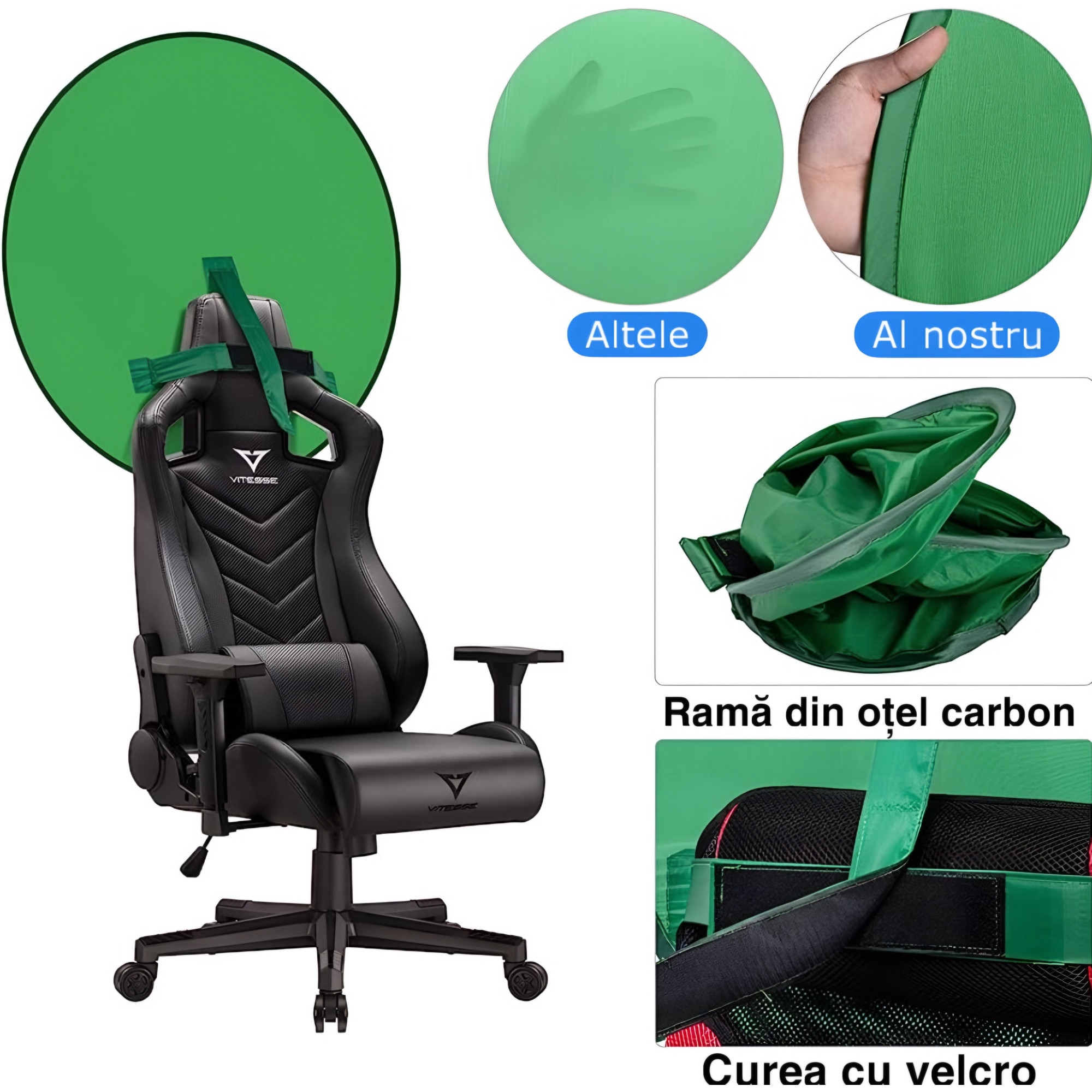 Perete, Fundal Studio Verde, green screen 142 x 142, premium, pentru ...