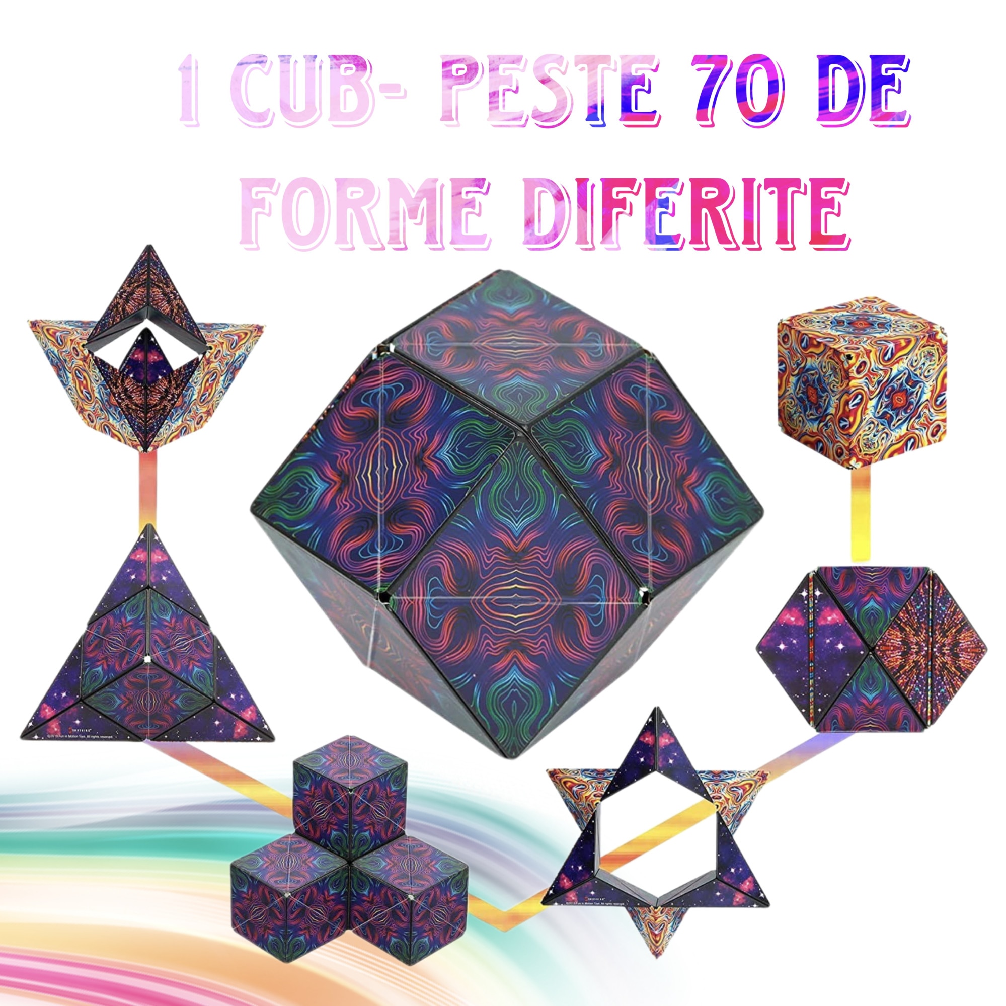 Jucarie cub interactiv magnetic, Geometrie tridimensionala, Tip cub ...