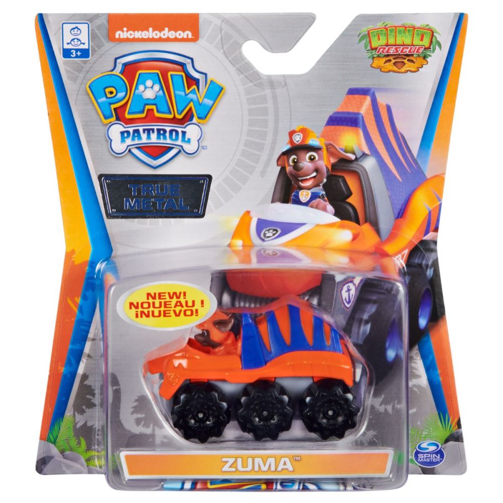 Paw Patrol Dino Rescue car, Zuma, Orange, 10 см - eMAG.bg