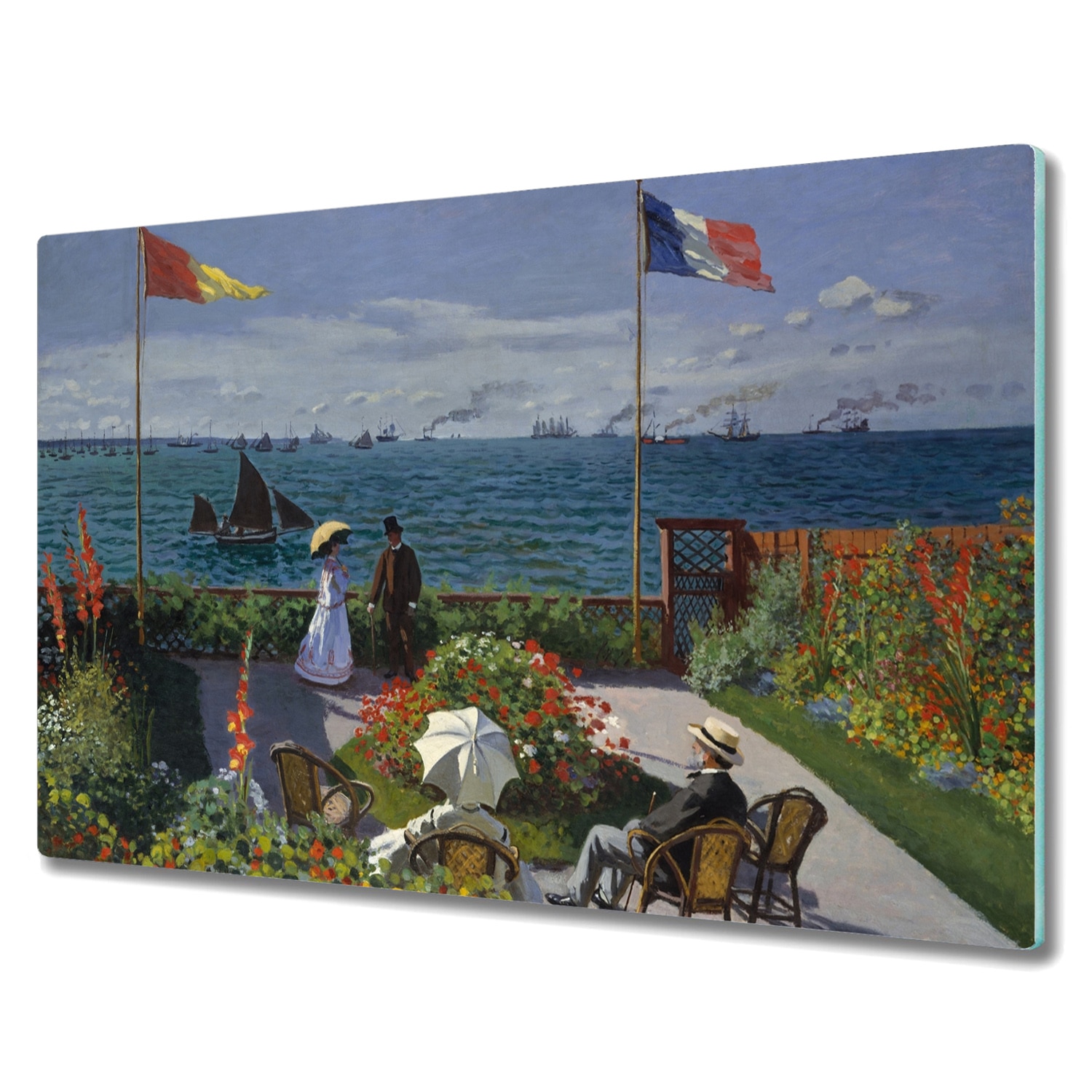 Tocator pe sticla, Dreptunghi, Gradina La Sainte Adress, Multicolor, 80 ...