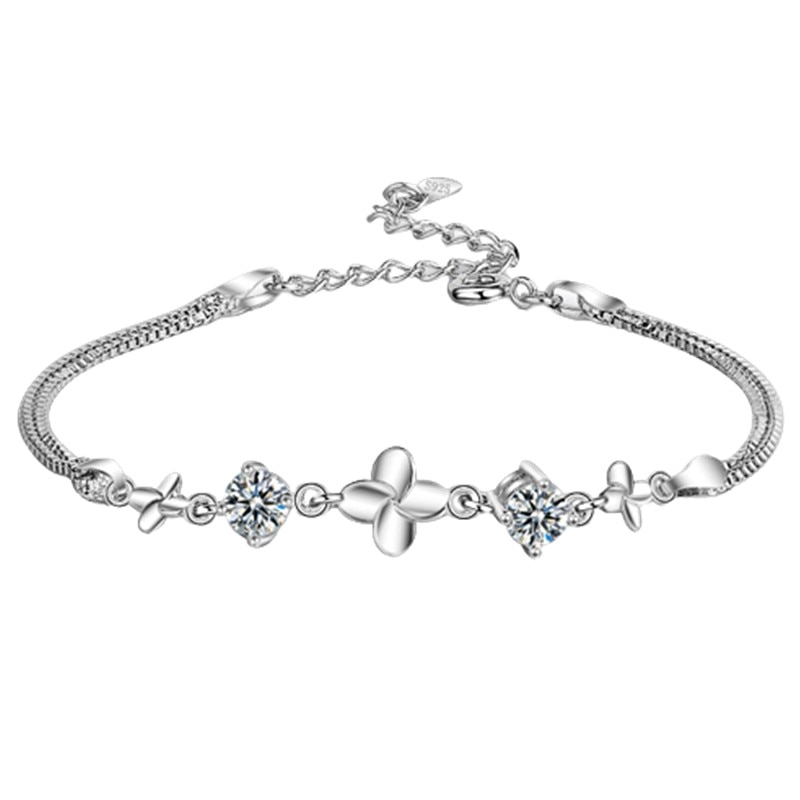 Bratara Clover, CZ, Argint S925, 16+5cm - eMAG.ro