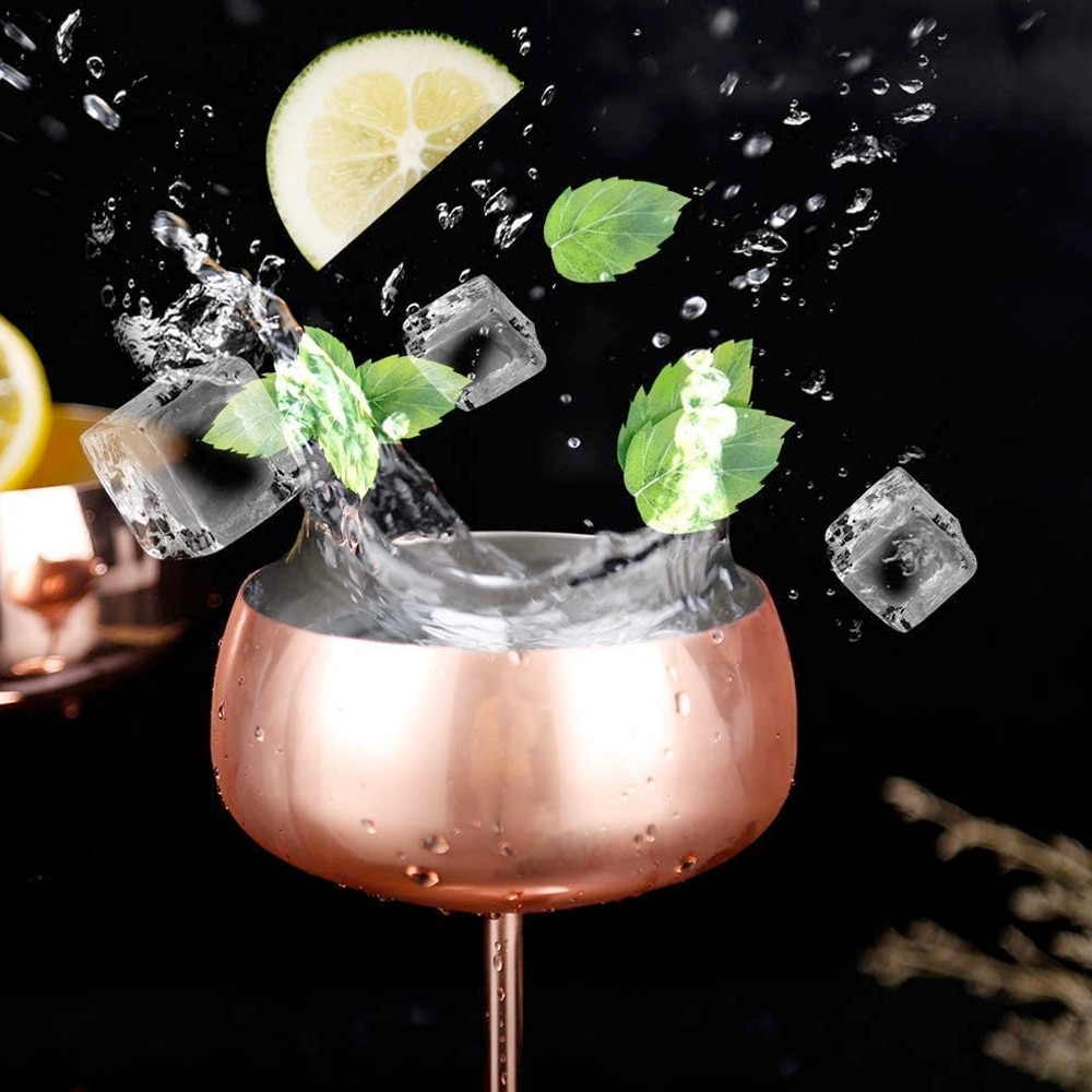 Set 2 pahare cocktail, Quasar & Co.®, otel inoxidabil, h 16 cm, 400 ml ...