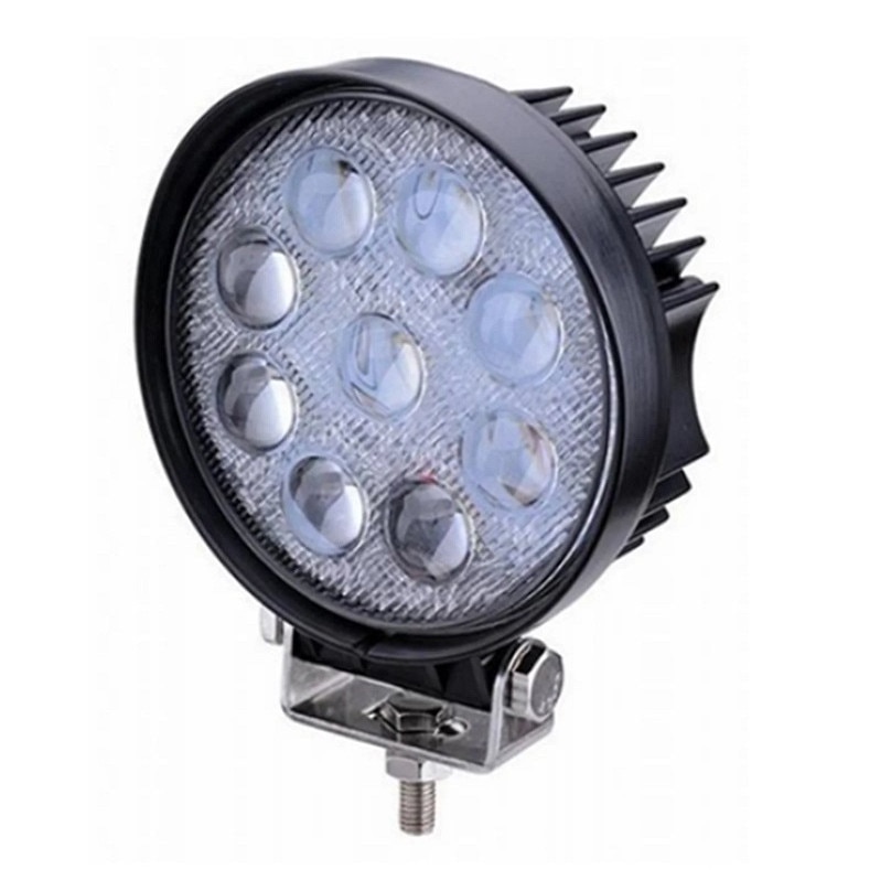 Proiector LED Auto Offroad 4D 27W/12V-24V, Rotund, Flood Beam 60 Grade ...