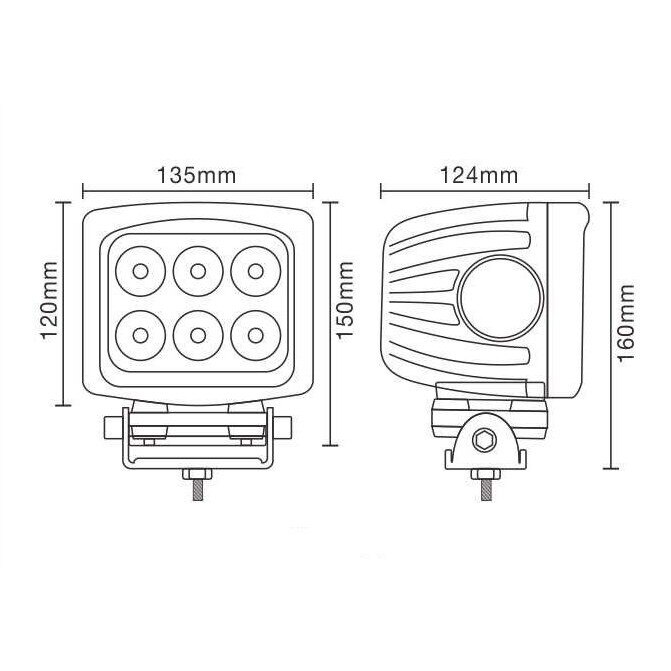 Proiector LED Auto Offroad de Mare Putere - 90W/12V-24V, 8100 Lumeni ...