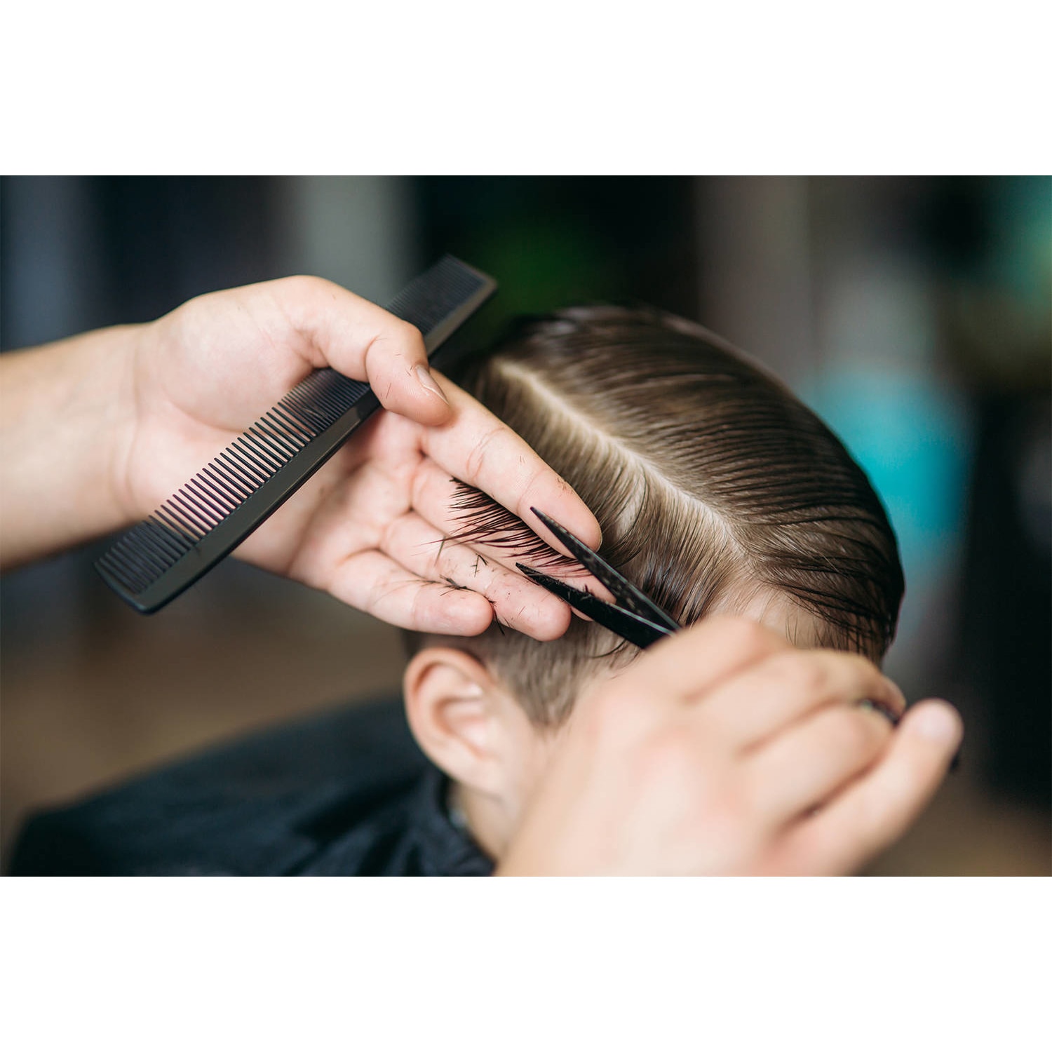 Set 10 piepteni de par LikeSmart, pentru coafura si frizerie, Negru ...