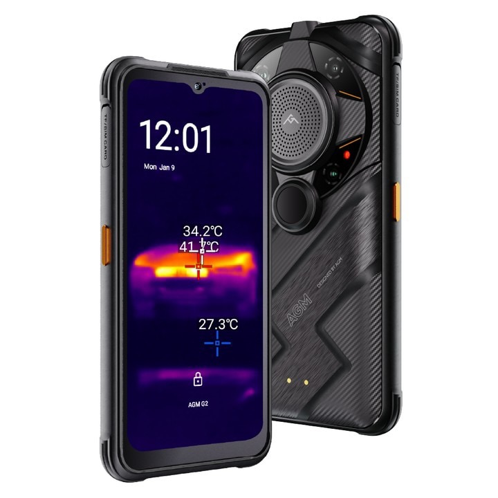 Telefon mobil AGM G2 Guardian Negru, Camera termica, 5G, FHD+ 6.58 ...