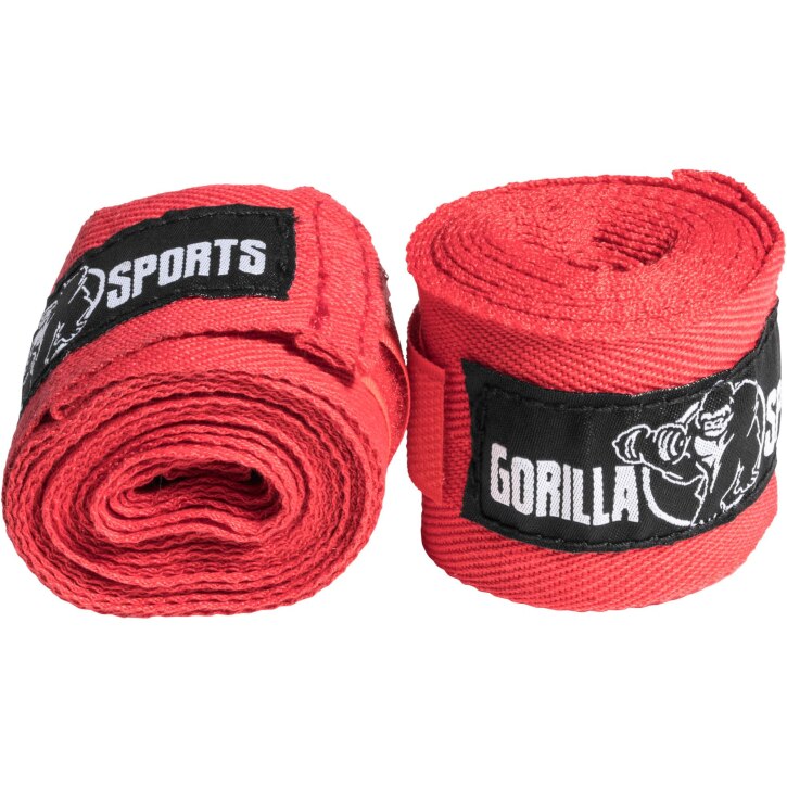 Bandaje, Gorilla Sports, de box, 255 cm, rosu - eMAG.ro