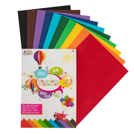 Set carton colorat A4 300 gr 20 coli - eMAG.ro