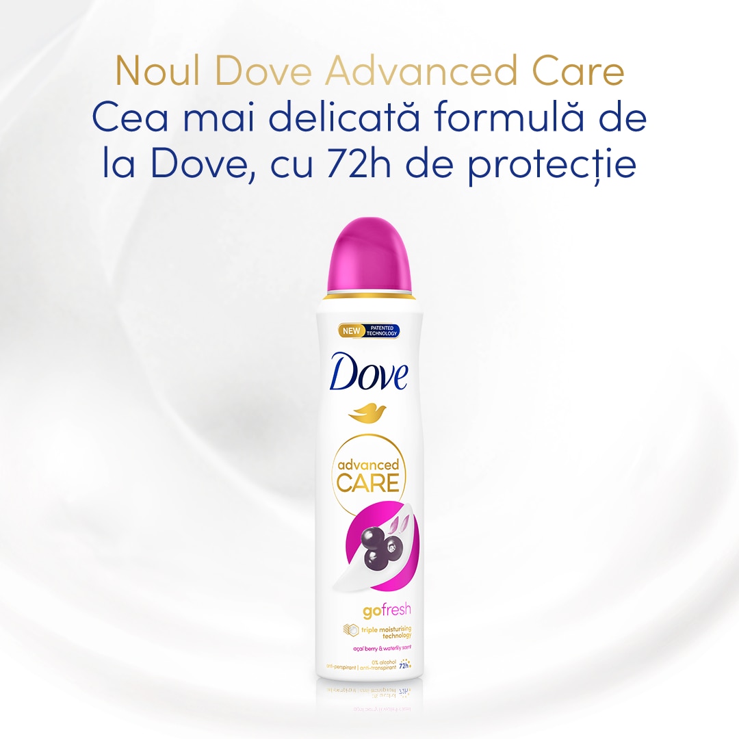 Deodorant Dove Advanced Care Spray Acai Berry & Waterlily, 150 ml - eMAG.ro