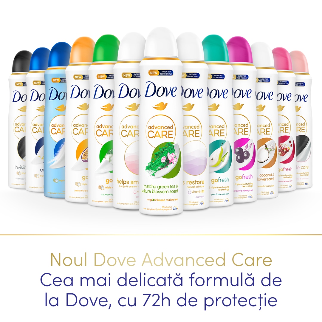 Deodorant Dove Advanced Care Spray Matcha & Sakura Blossom, 150 ml ...