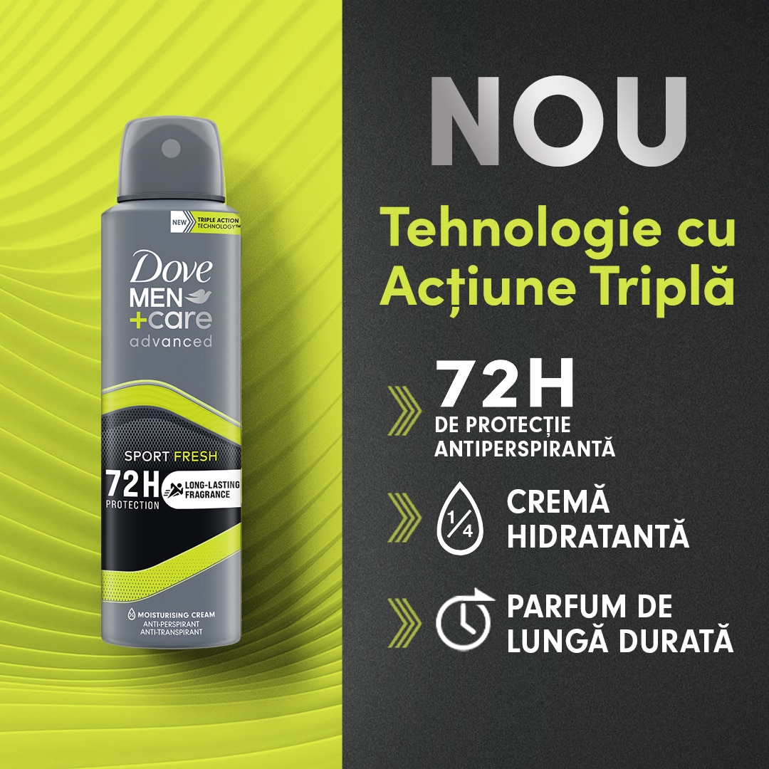 Дезодорант спрей Dove Men+Care Advanced Care Spray Sport Fresh, 150 мл ...