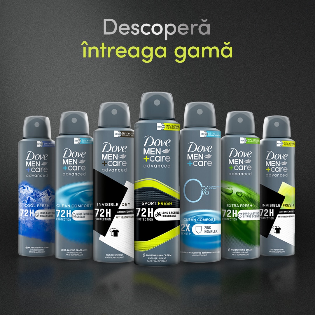 Deodorant Dove Men+Care Advanced Care Spray Sport Fresh, 150 ml - eMAG.ro