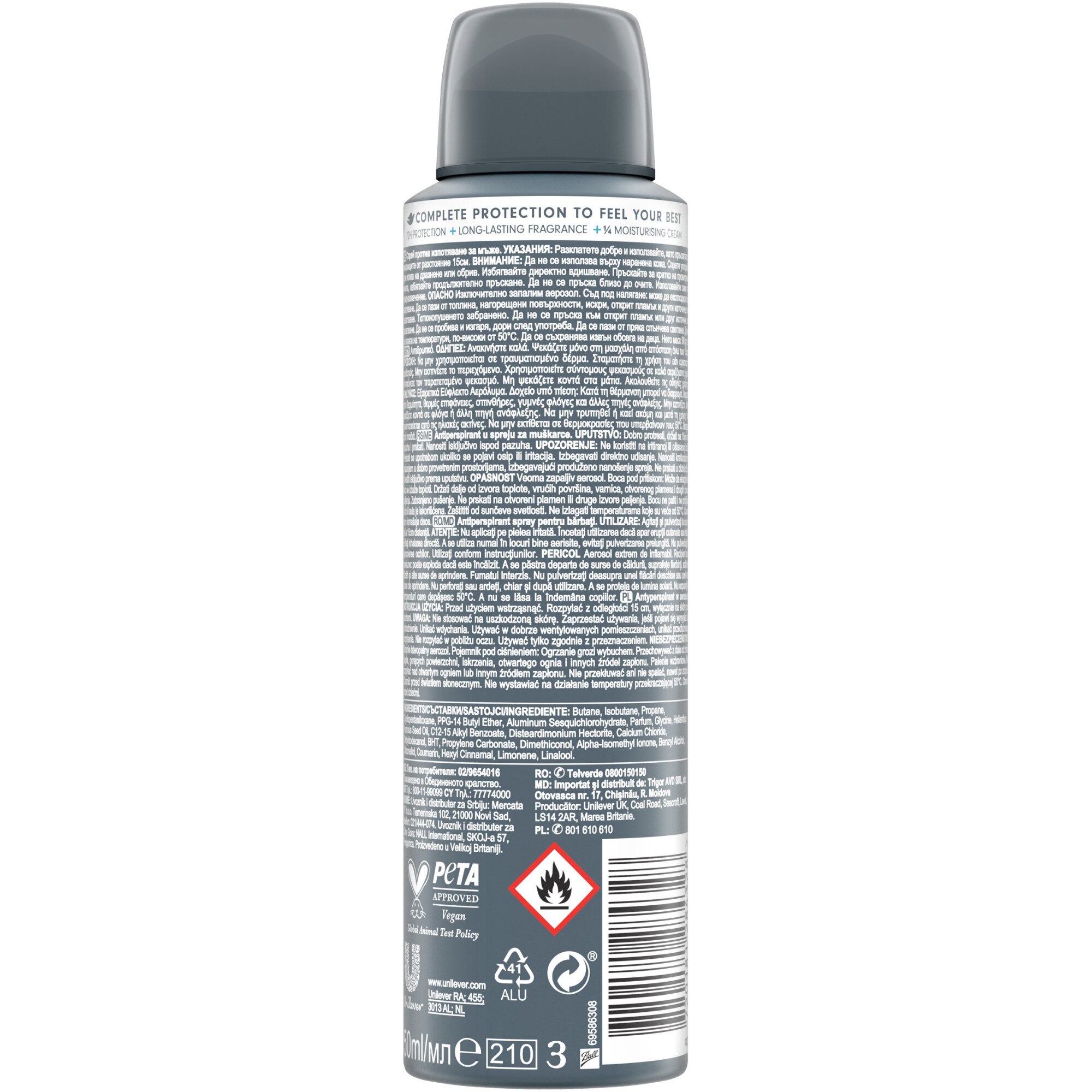 Deodorant Dove Men+Care Advanced Care Spray Clean Comfort, 150 ml - eMAG.ro
