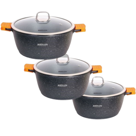 BOHMANN Комплект от 6 мраморни съда 2.2L, 3L, 3.9L - eMAG.bg