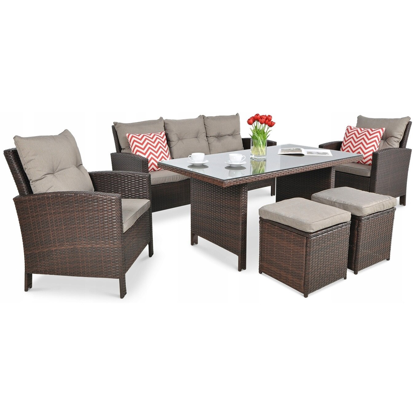 Set mobilier gradina, Focus Garden, Ratan, Maro - eMAG.ro