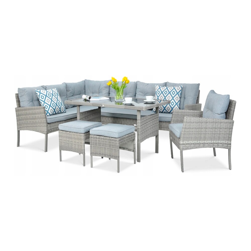Set mobilier de gradina, Focus Garden, Gri, Ratan - eMAG.ro