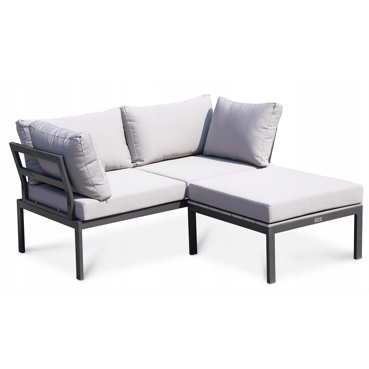 Set de gradina, Focus Garden, Java, Otel, 138 x 73 x 64cm, Gri deschis ...