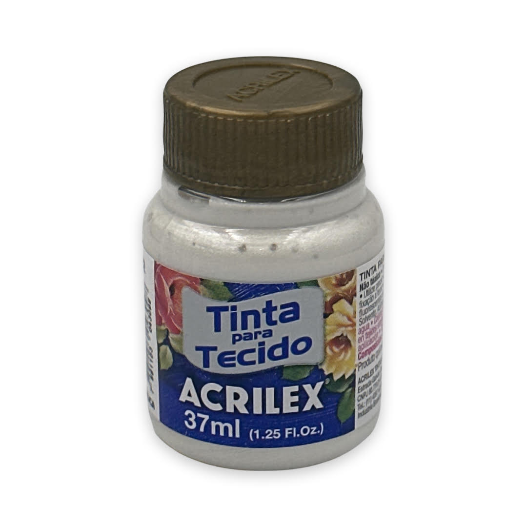 Vopsea textile metalica, 37ml, Alb metalizat - eMAG.ro