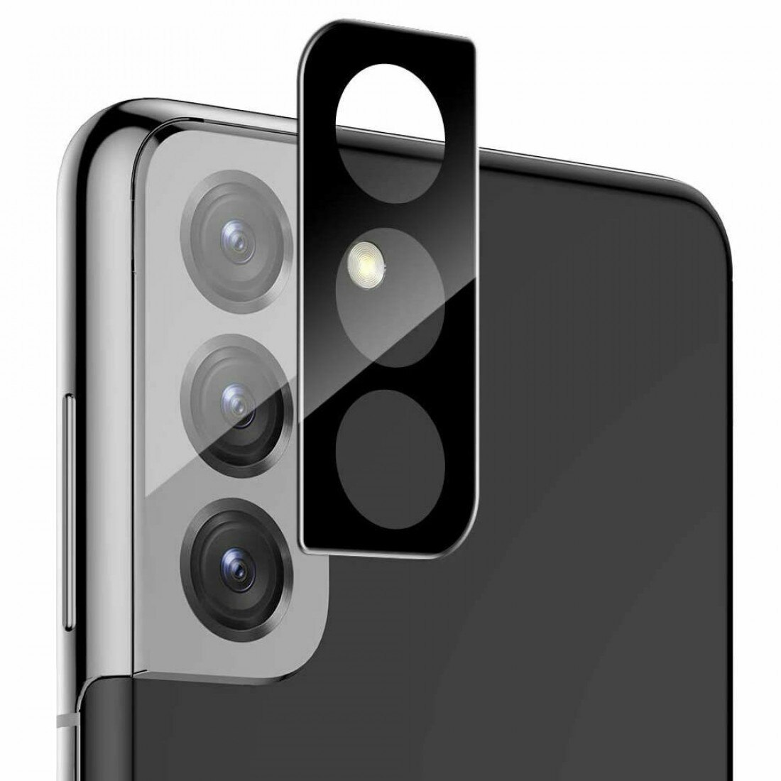 Folie camera telefon, Sticla, Pentru Samsung S22, Negru - eMAG.ro