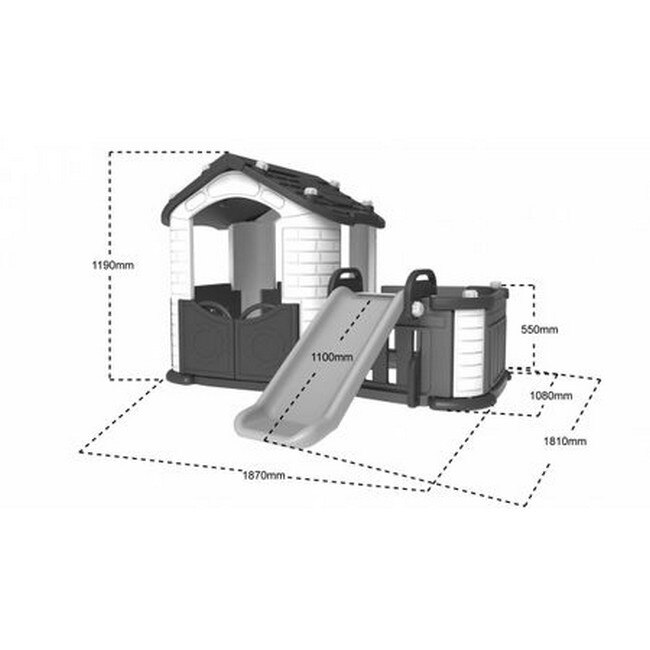 Casuta de joaca 3 in 1 Pentru Copii NOVOKIDS™ My Happy Playground, Cu ...