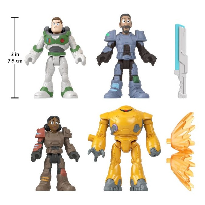 Set de 4 figurine Buzz Lightyear Zap Patrol - Fisher Price 10cm - eMAG.ro