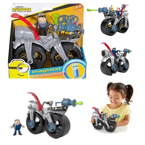 Комплект мотор Minions Motorcycle Blast Gru - Mattel, 20см - eMAG.bg
