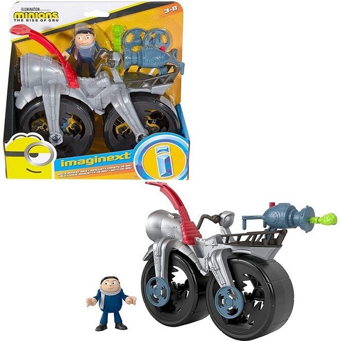 Комплект мотор Minions Motorcycle Blast Gru - Mattel, 20см - eMAG.bg