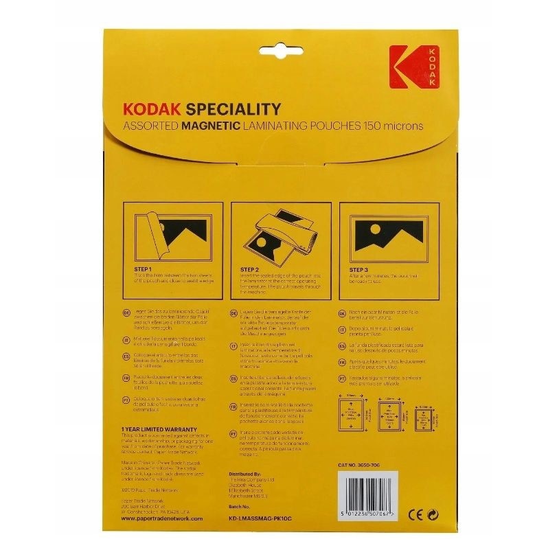 Folie de laminat, A4, 150 microni, magnet, Kodak, 10 coli, CAT 3650-707 ...