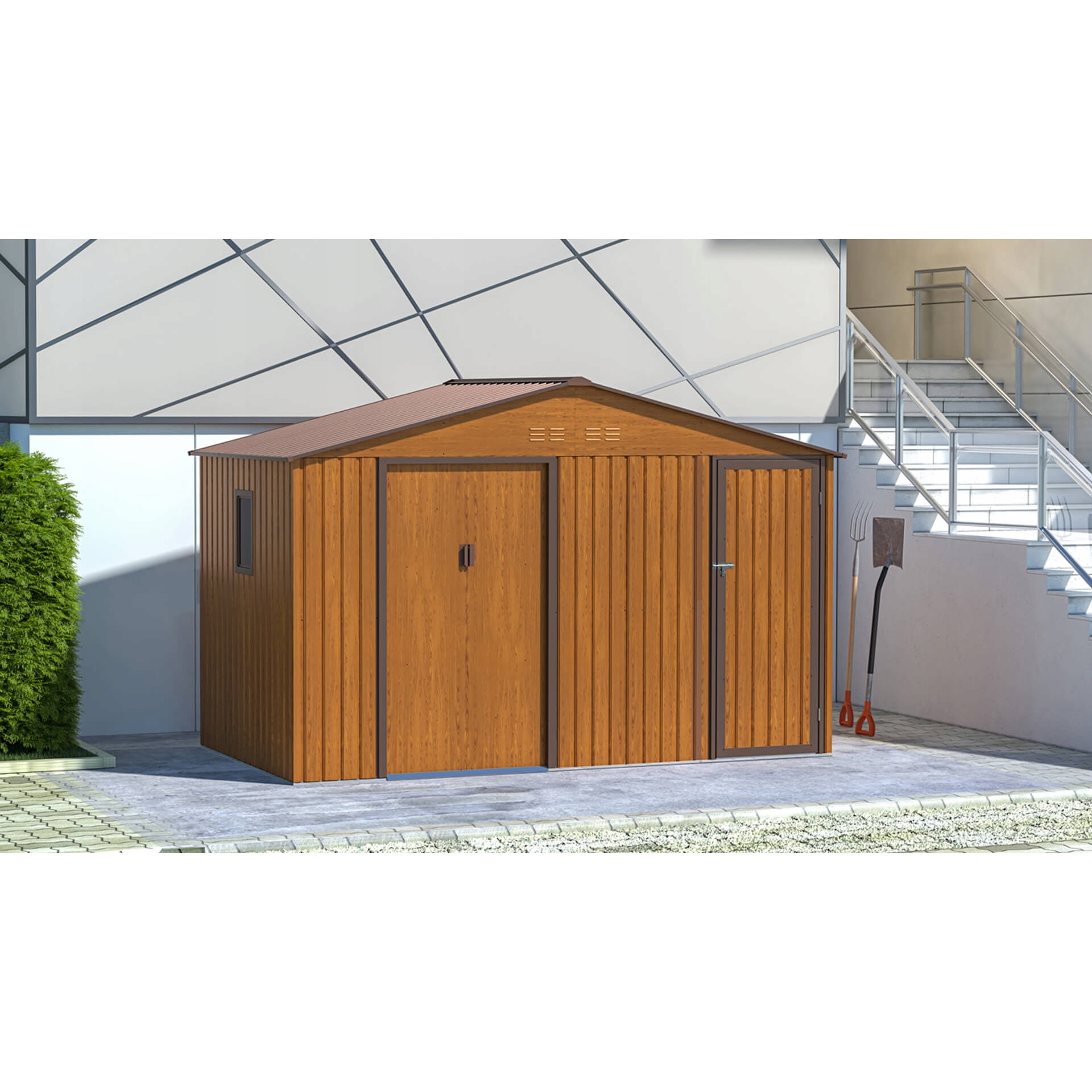 Case De Gradina, Hardmaister, Falcon, 340X194X220, Oak Brow - eMAG.ro