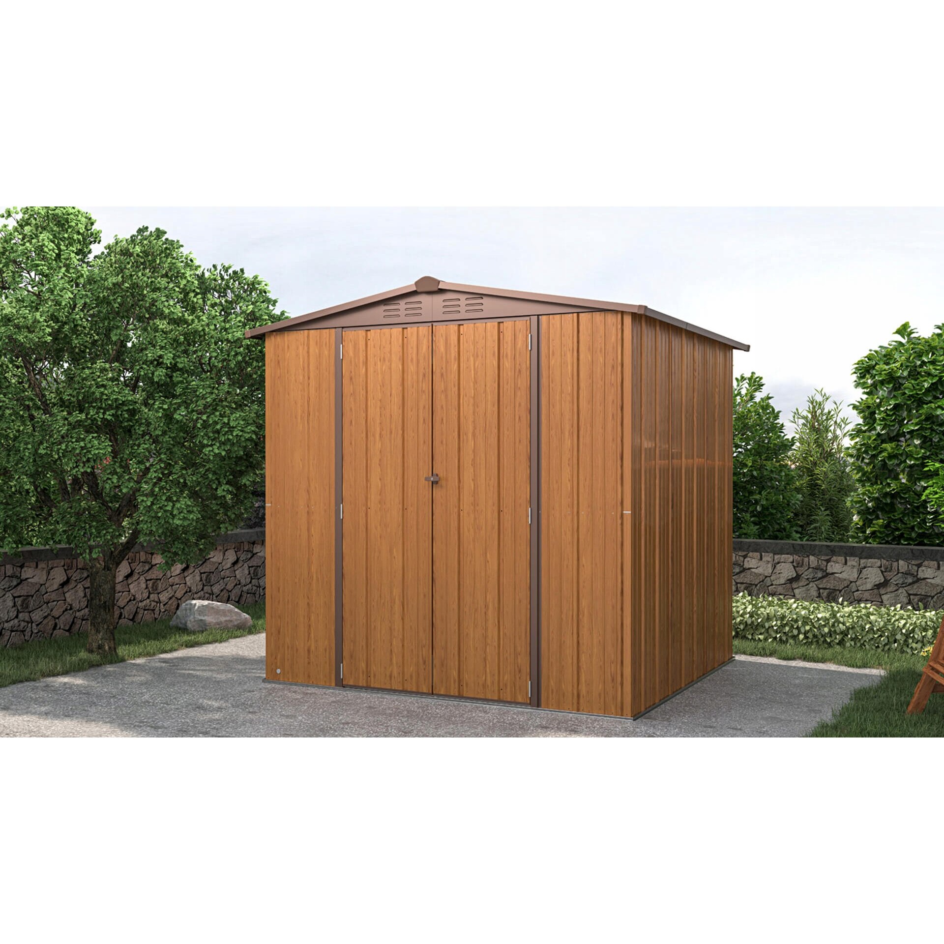 Case De Gradina, Hardmaister, Oregon, 228x202x213, Oak Brown - eMAG.ro