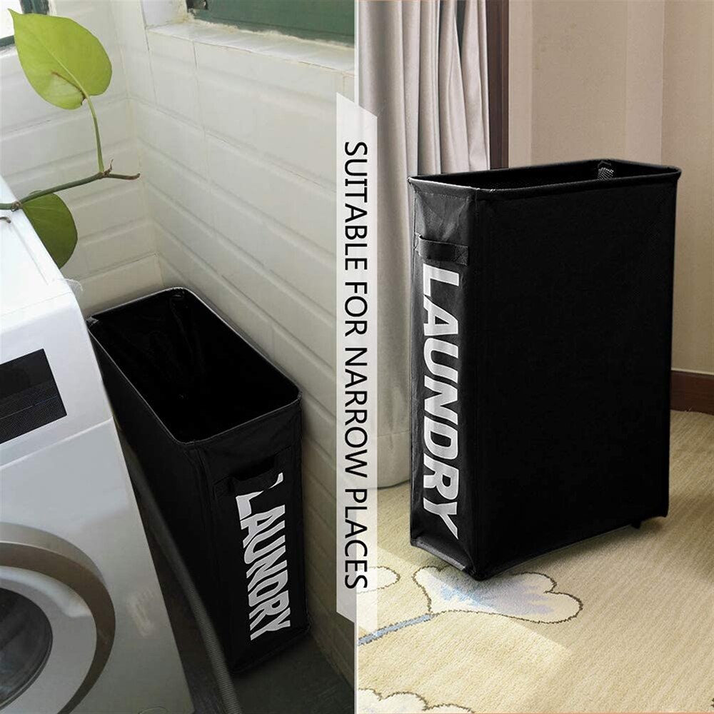 Cos de rufe subtire pe roti, cu maner, 45L - eMAG.ro